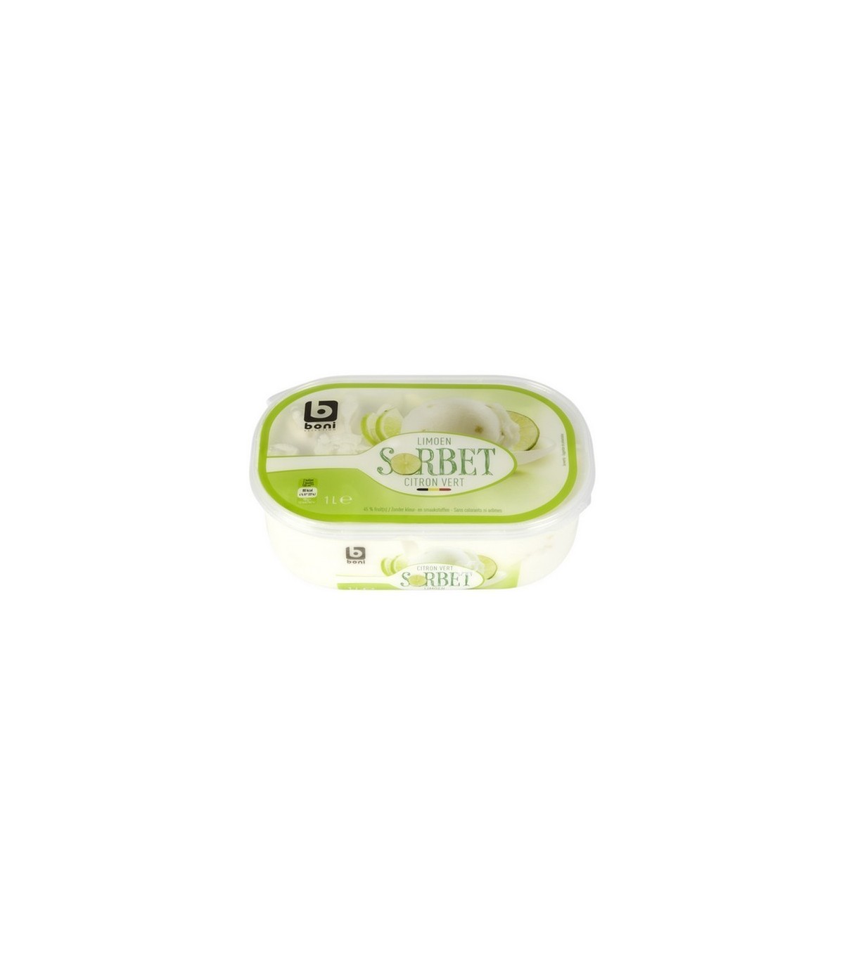Boni Selection sorbet citron vert (lime) 1L BELFREEZE livraison surgel